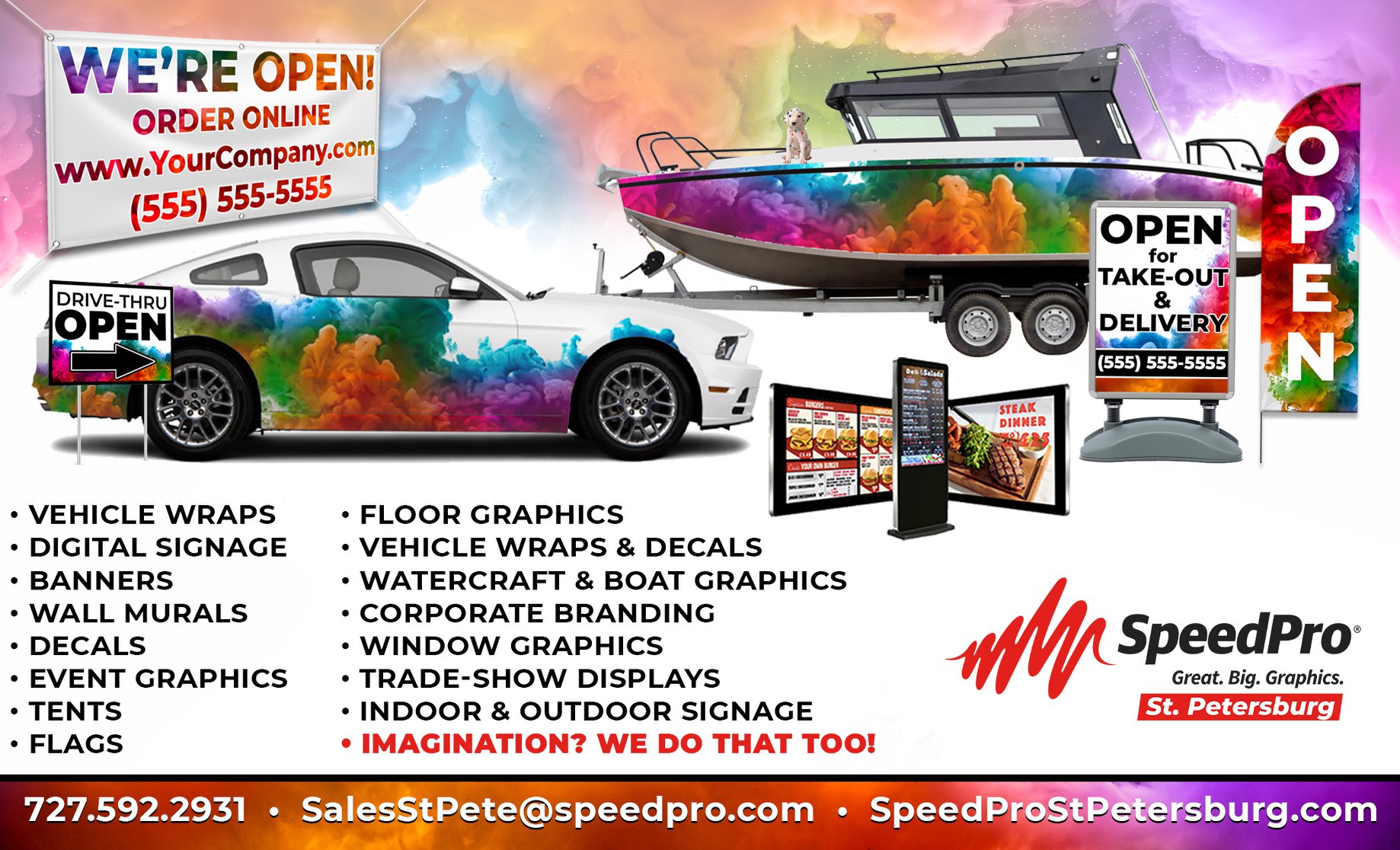 Now Open Signage - SpeedPro Saint Petersburg