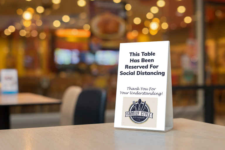 SOCIAL DISTANCING SIGNS FOR RESTAURANTS - SpeedPro Towson