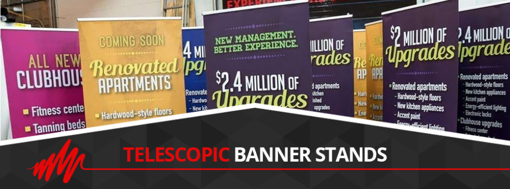 Telescopic Banner Stands for Portable Trade Show Displays | SpeedPro