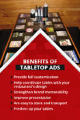 Tabletop Ads in Restaurants - Boost Engagement and Recognition | SpeedPro