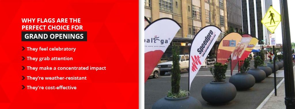 Custom Grand Opening Flags - Announce Your Event with SpeedPro | SpeedPro