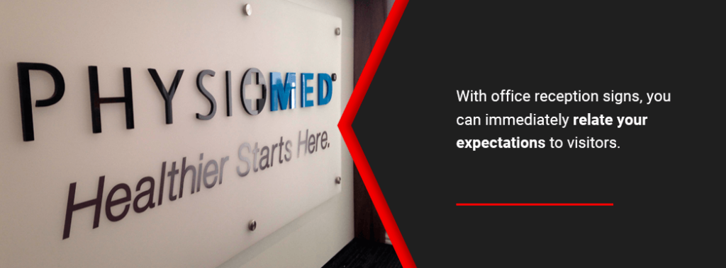 Must-Have Reception Signs for Your Office - SpeedPro Shawnee